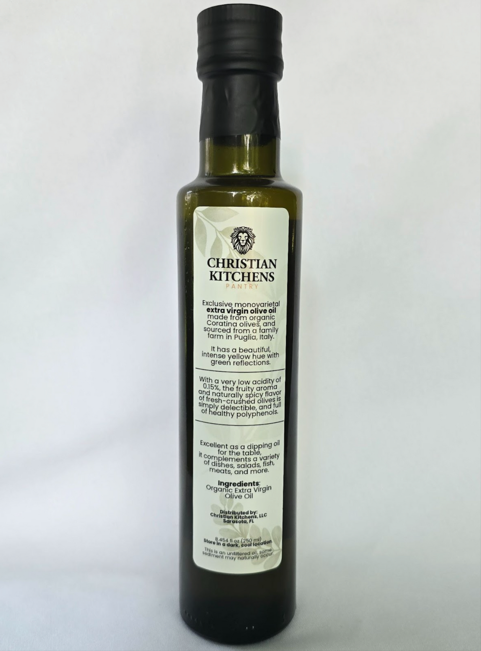 Organic Extra Virgin Olive Oil – Christian Kitchens